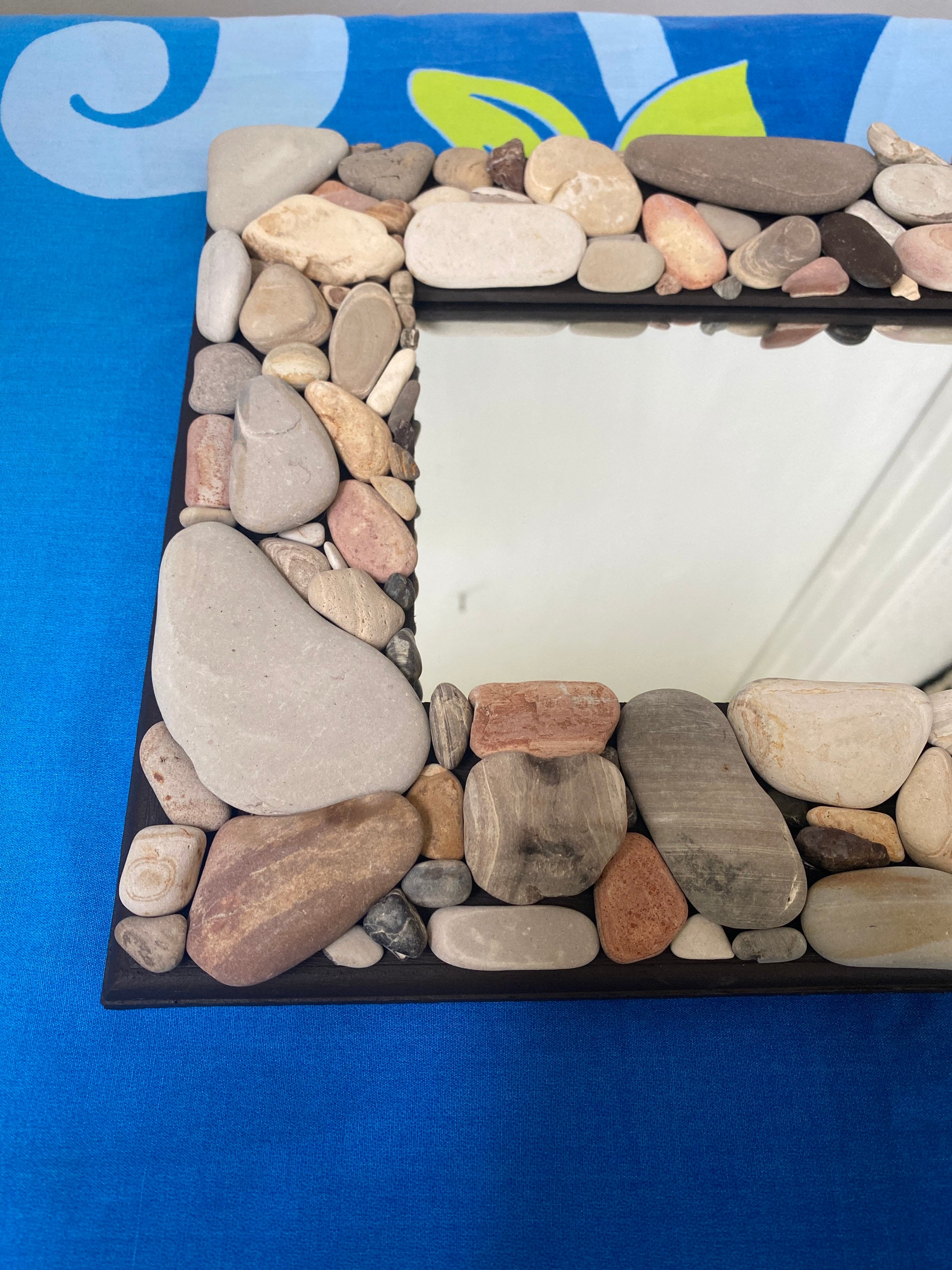 Beach Rock Mirror 9x11, Rustic Beach Frame, Coastal Home Decor (MADE TO ...