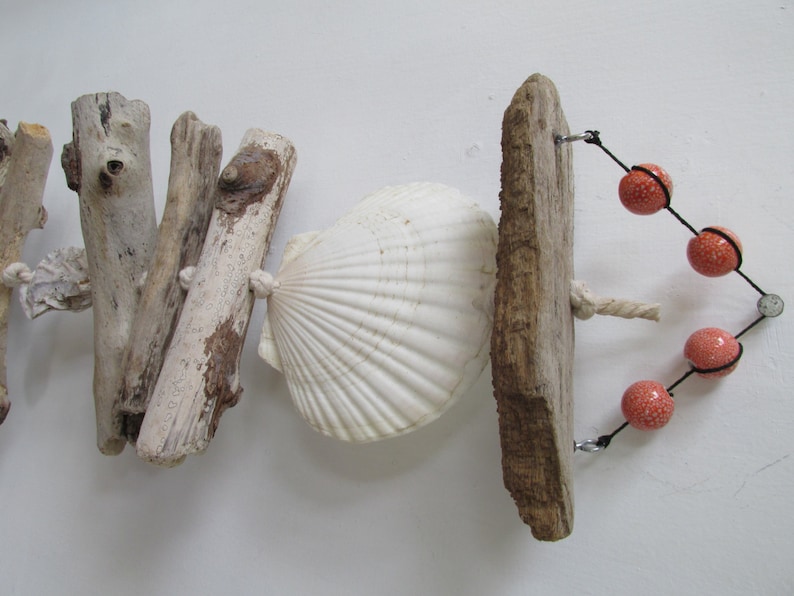 Driftwood Shell Rope Windchime Beach Mobile Beach Home | Etsy
