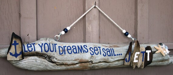 Driftwood Personalized Driftwood Sign With Name & Accessories | Etsy