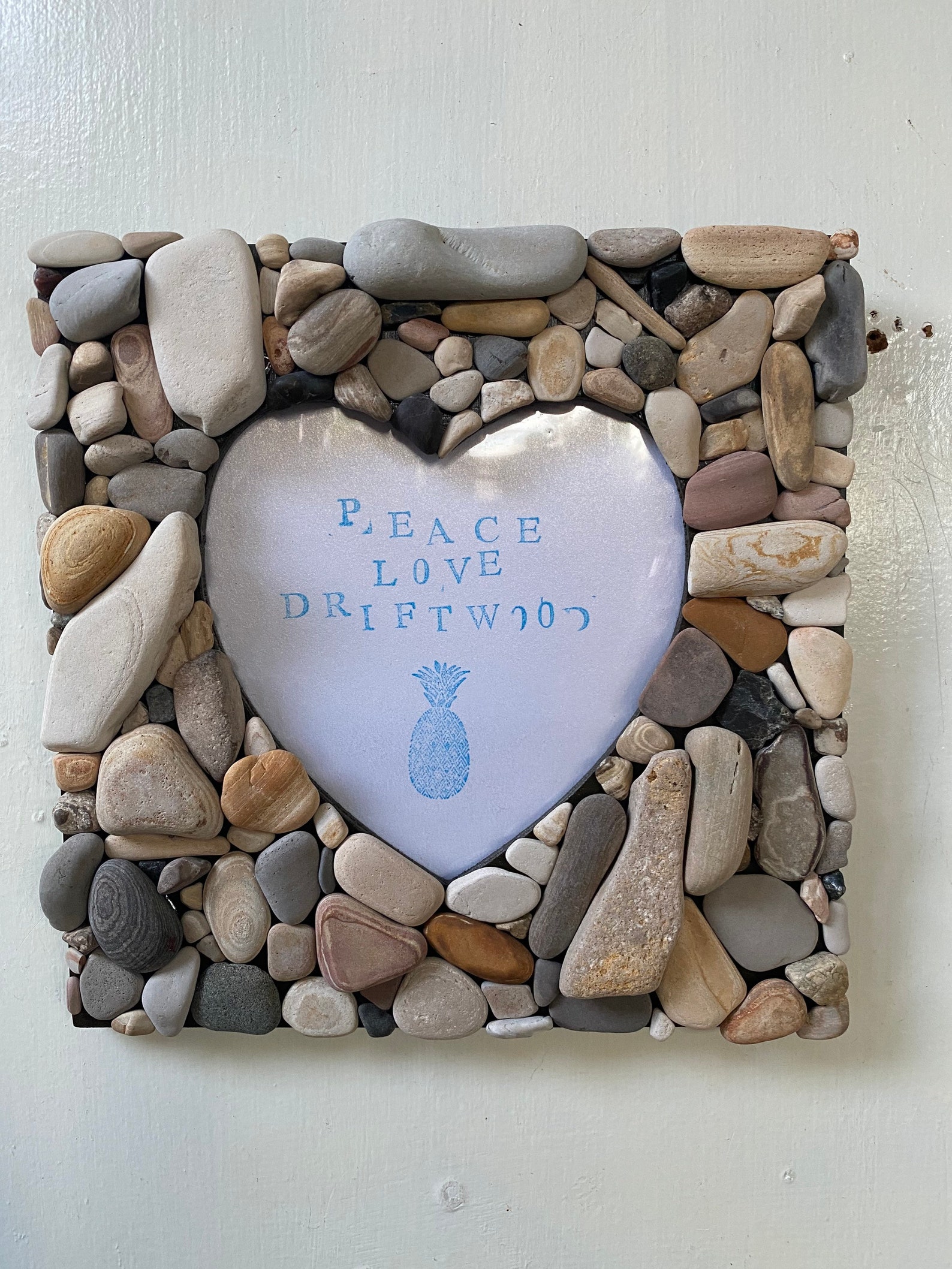 Heart Shaped Beach Rock Frame Rustic Beach Frame Coastal Home - Etsy