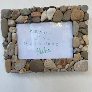 Beach Rock Frame 4 X 6, Rustic Beach Frame, Coastal Home Decor, Stone ...