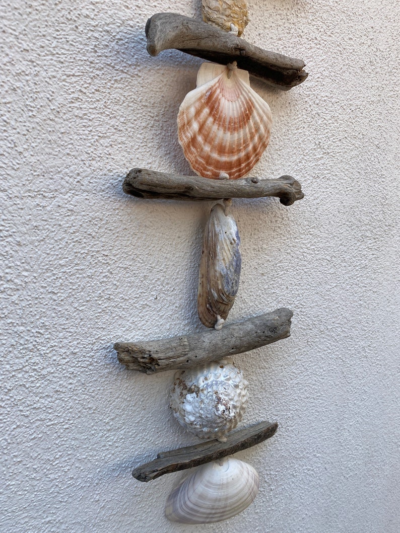 Driftwood Shell Rope Windchime Beach Mobile Beach Home - Etsy