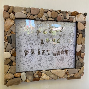 Beach Rock Frame 8x10, Rustic Beach Frame, Coastal Home Decor (MADE TO ...