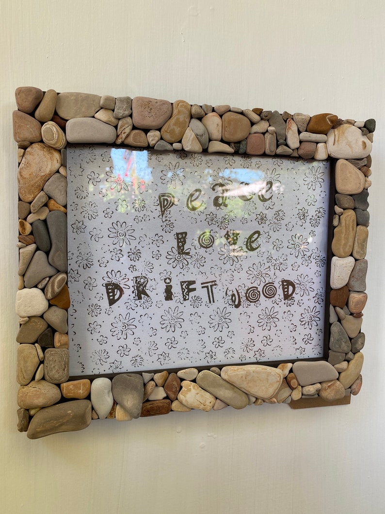 Beach Rock Frame 8x10 Rustic Beach Frame Coastal Home Decor - Etsy