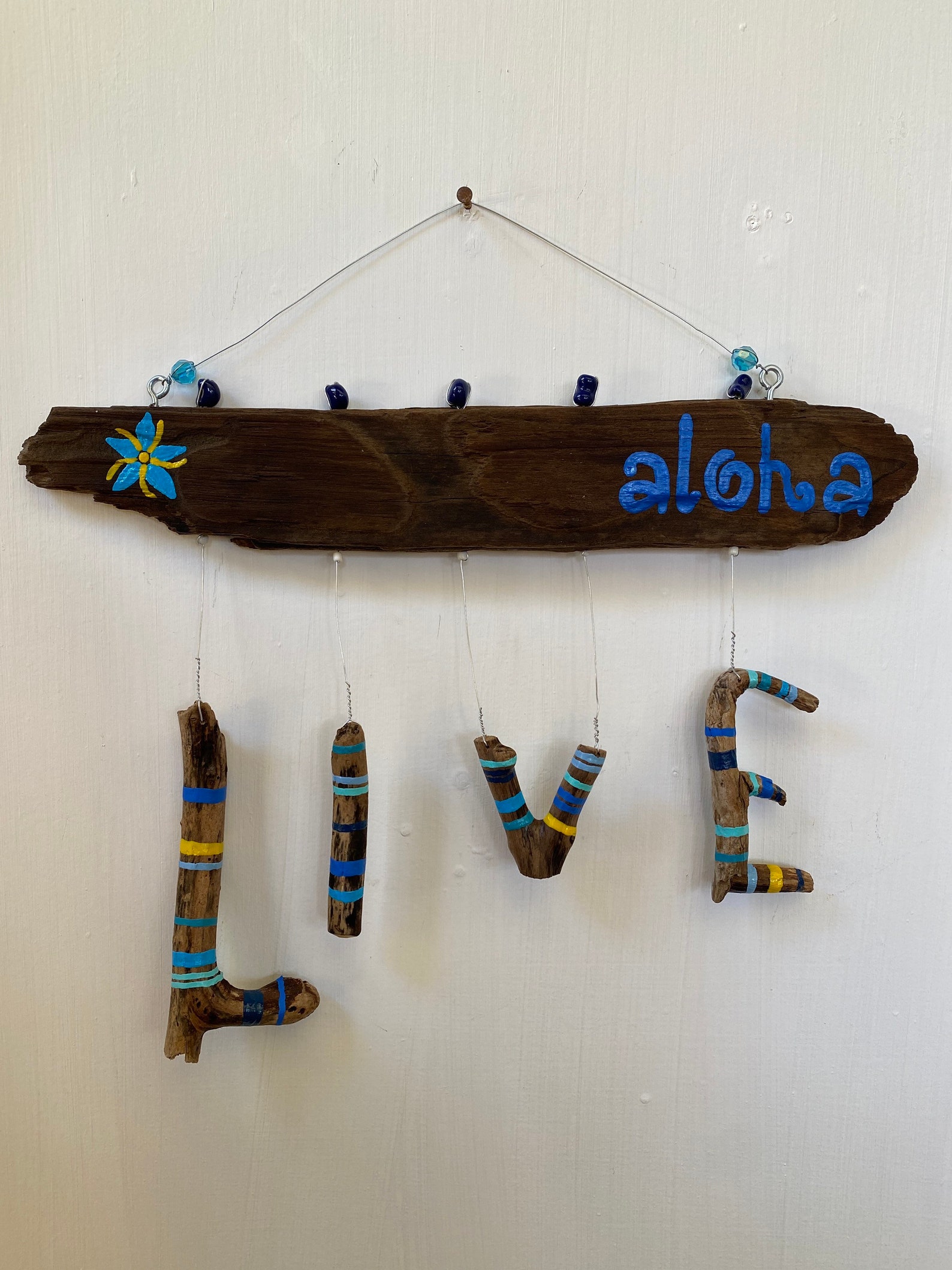 LIVE Aloha Hanging Driftwood Sign (made to Order) Peacelovedriftwood - Etsy