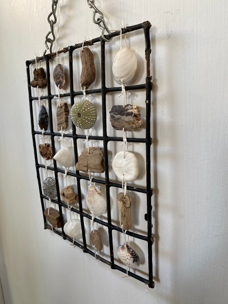 Authentic Found Lobster Cage With Shells Driftwood Metal - Etsy