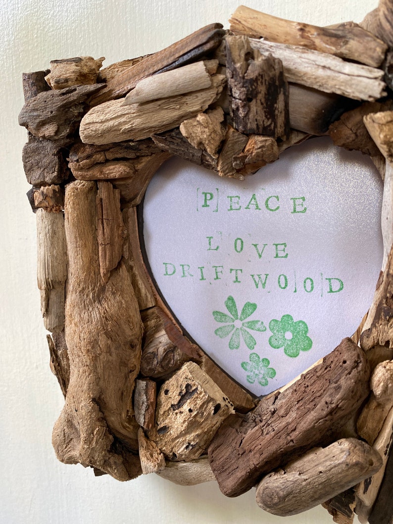 Square Heart Shaped Driftwood Frame, Rustic Home Decor, Shabby Chic Gift Idea (MADE TO ORDER) - Etsy