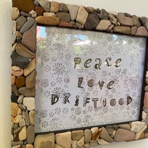 Beach Rock Frame 8x10, Rustic Beach Frame, Coastal Home Decor (MADE TO ...