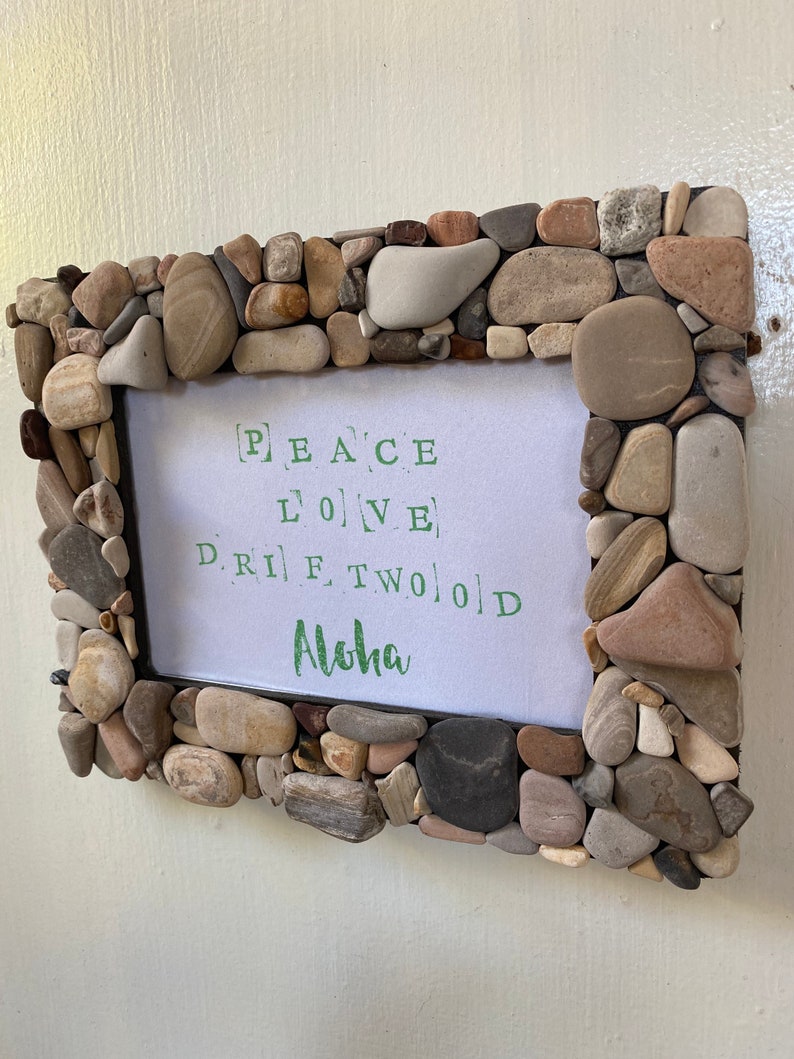 Beach Rock Frame 4 x 6 Rustic Beach Frame Coastal Home | Etsy