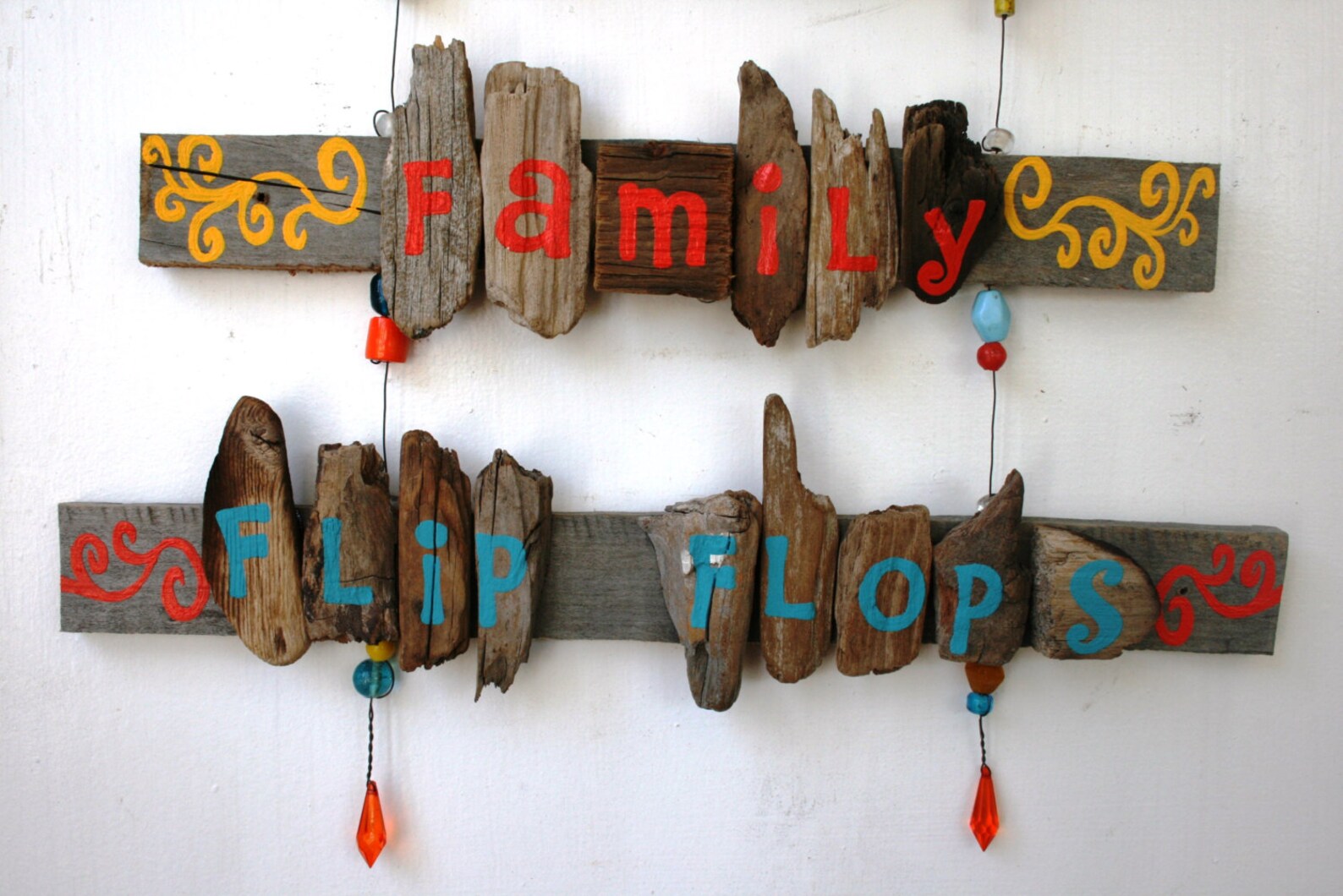 Faith, Family, Flip Flops Driftwood Art Hanging Sign Peacelovedriftwood ...