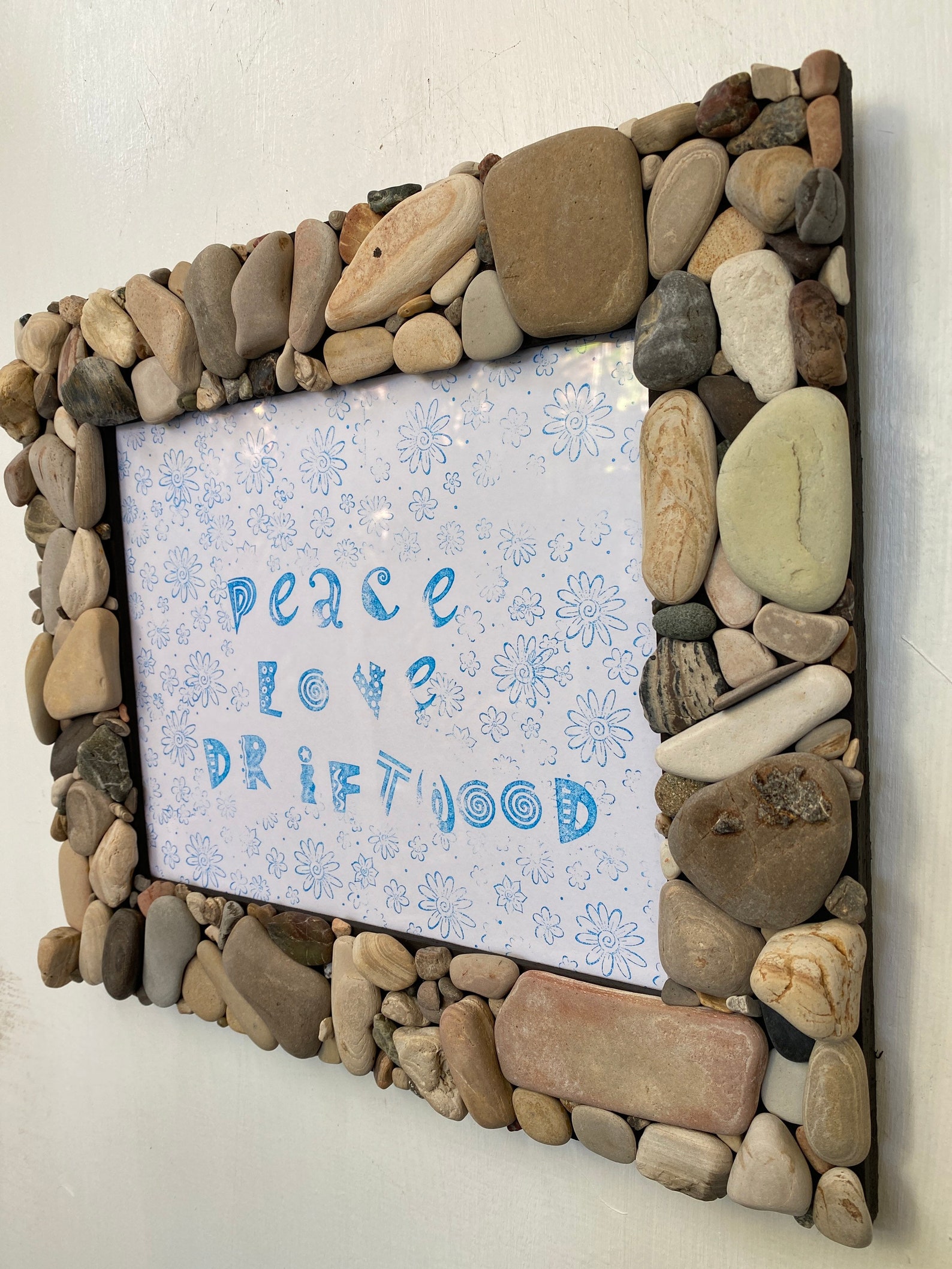 Beach Rock Frame 8x10 Rustic Beach Frame Coastal Home Decor - Etsy