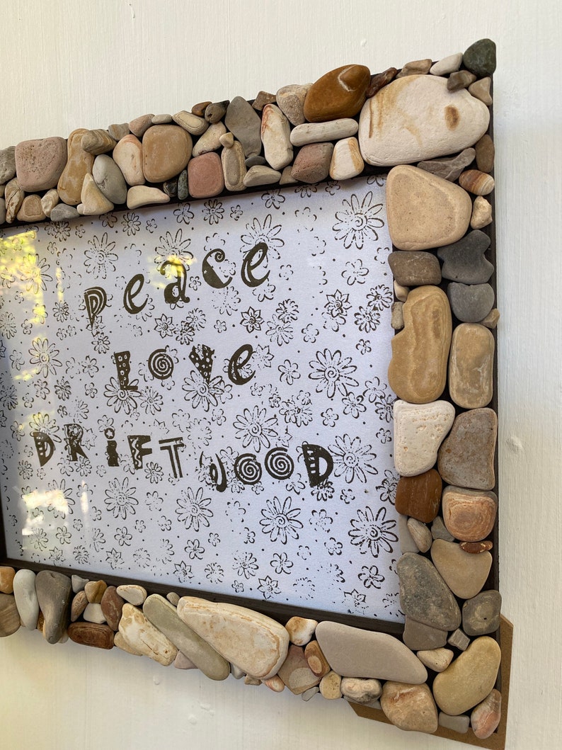 Beach Rock Frame 8x10 Rustic Beach Frame Coastal Home Decor - Etsy