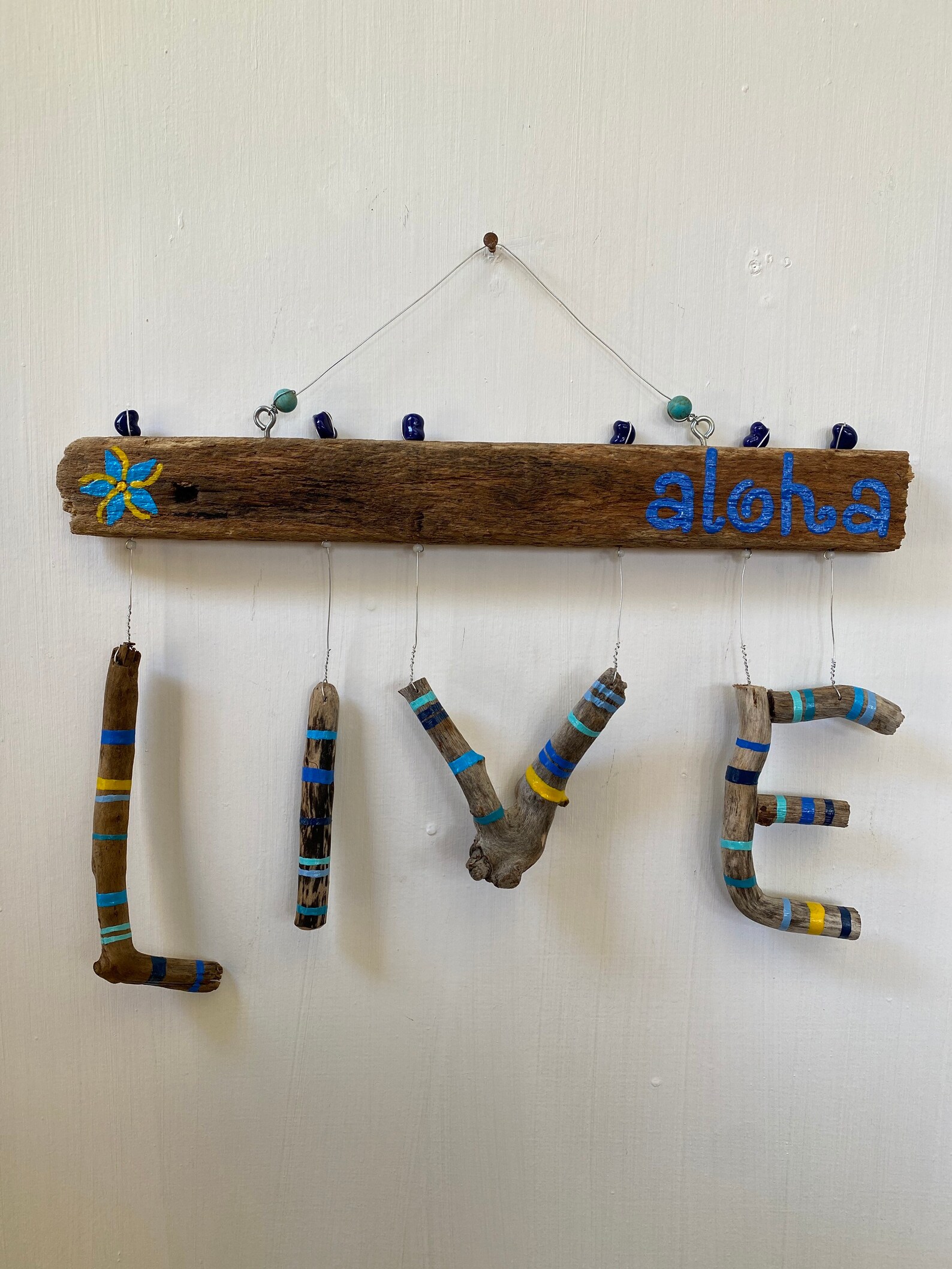 LIVE Aloha Hanging Driftwood Sign made to Order - Etsy