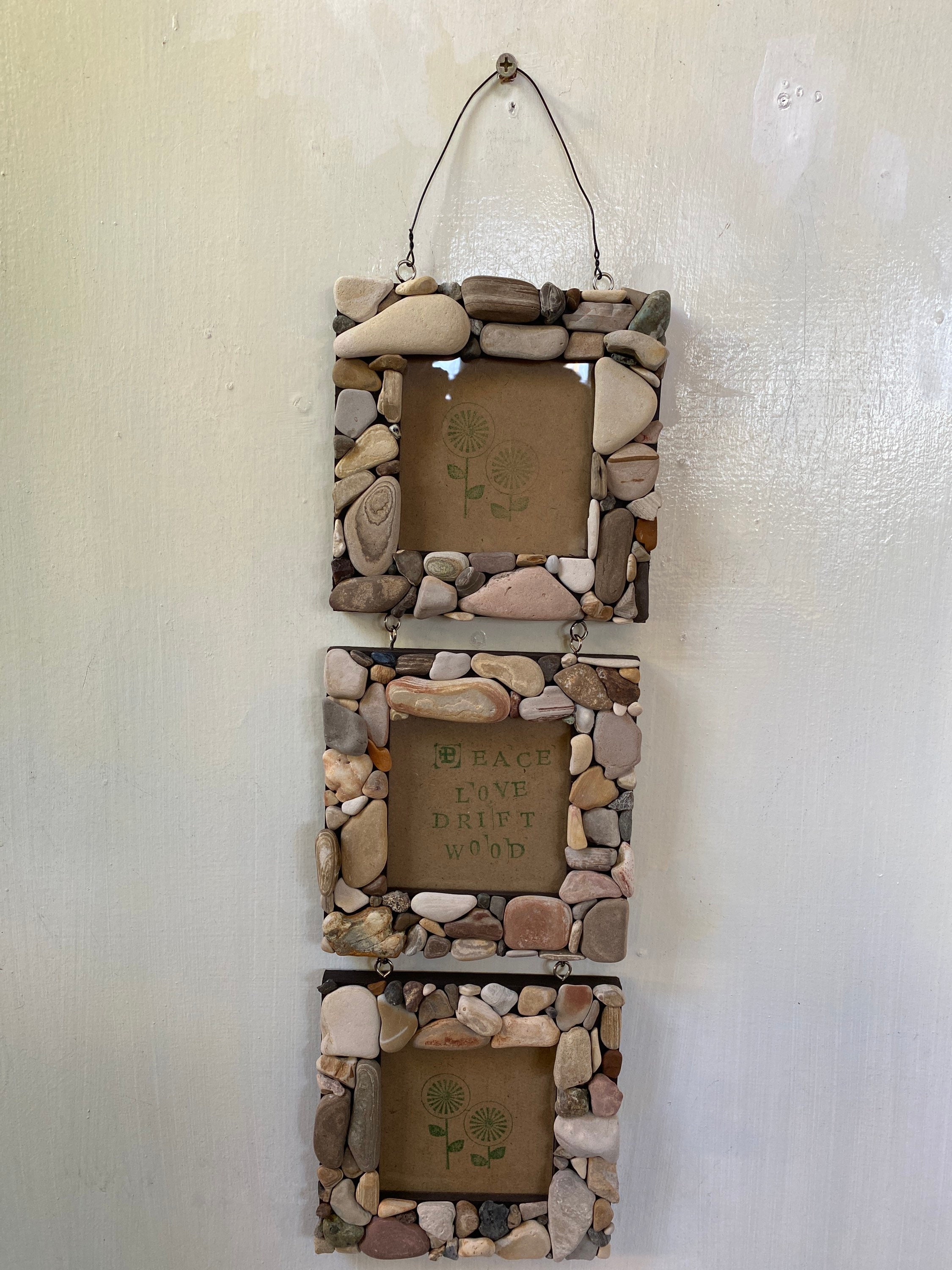 Three Tiered Rock 3x3 Frames Rustic Home Decor Beach Home - Etsy Canada