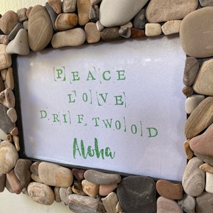 Beach Rock Frame 4 X 6, Rustic Beach Frame, Coastal Home Decor, Stone ...