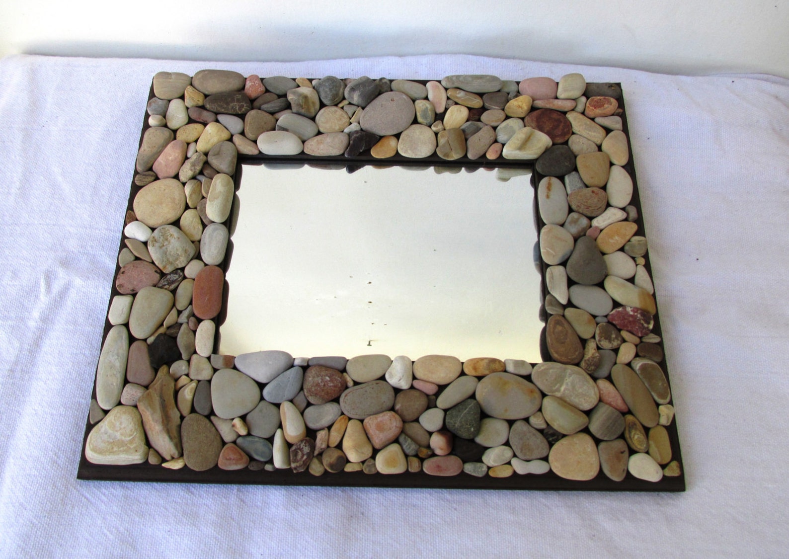 Beach Rock Mirror 9x11 Rustic Beach Frame Coastal Home Decor - Etsy