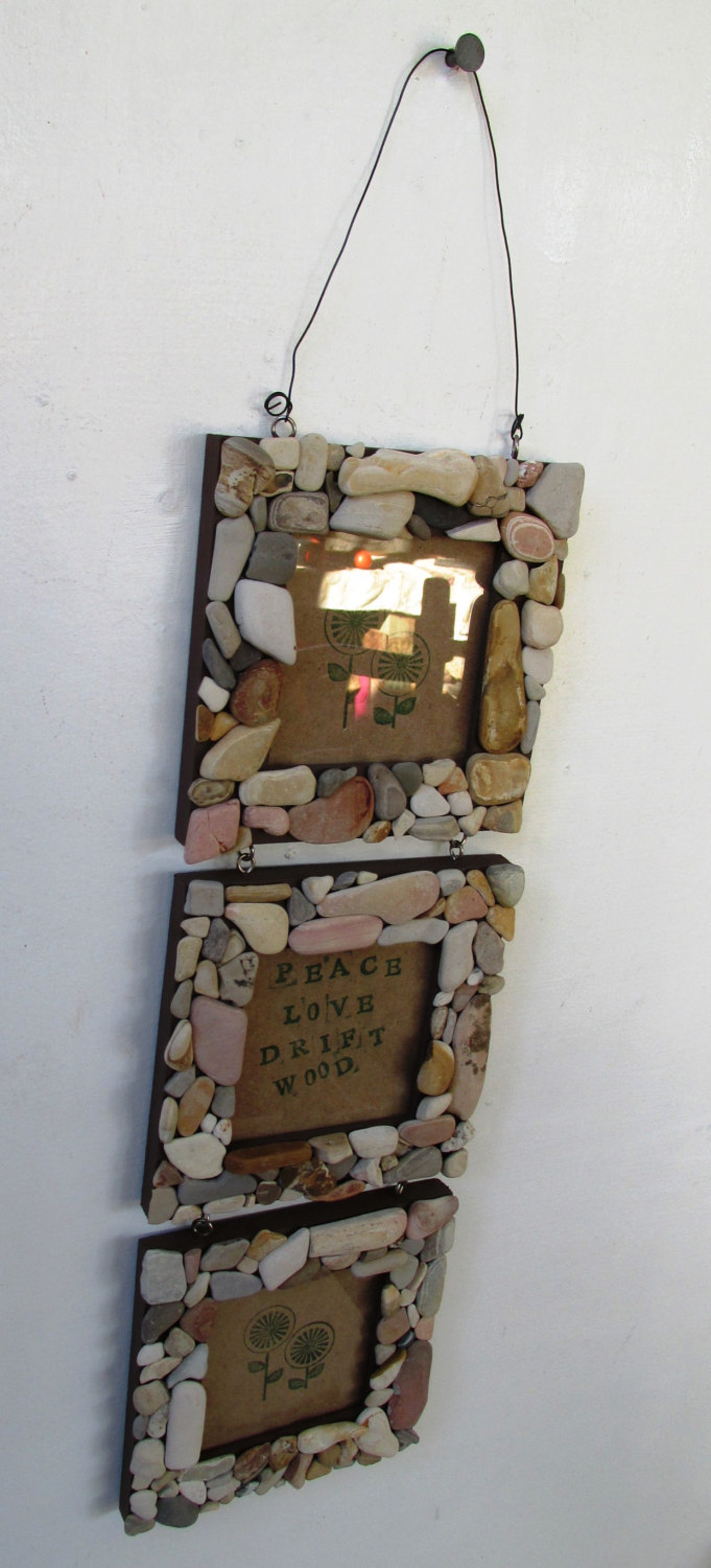 Three Tiered Rock 3x3 Frames Rustic Home Decor Beach Home - Etsy