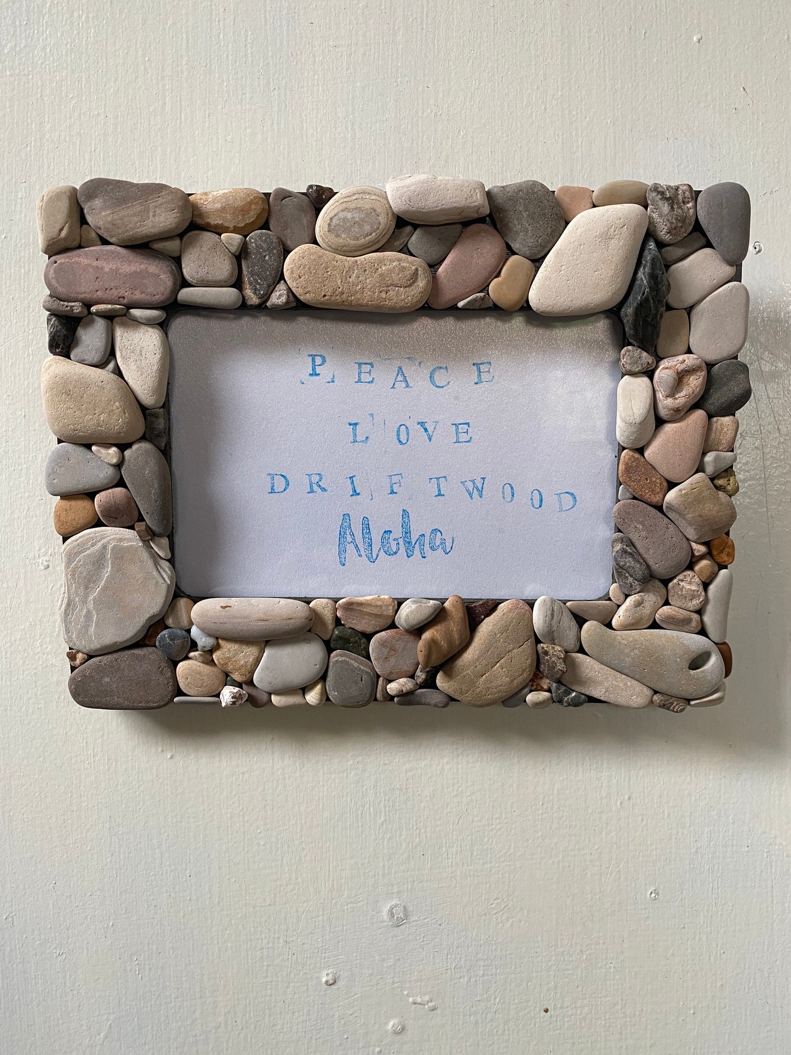 Beach Rock Frame 4 X 6, Rustic Beach Frame, Coastal Home Decor, Stone ...