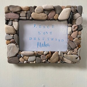 Beach Rock Frame 4 X 6, Rustic Beach Frame, Coastal Home Decor, Stone ...