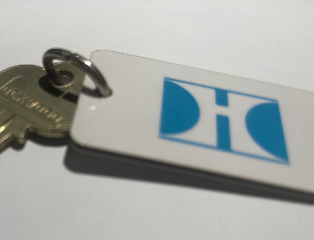 Vintage Hilton Hotel Washington DC Brass Lockwood Key and White and ...