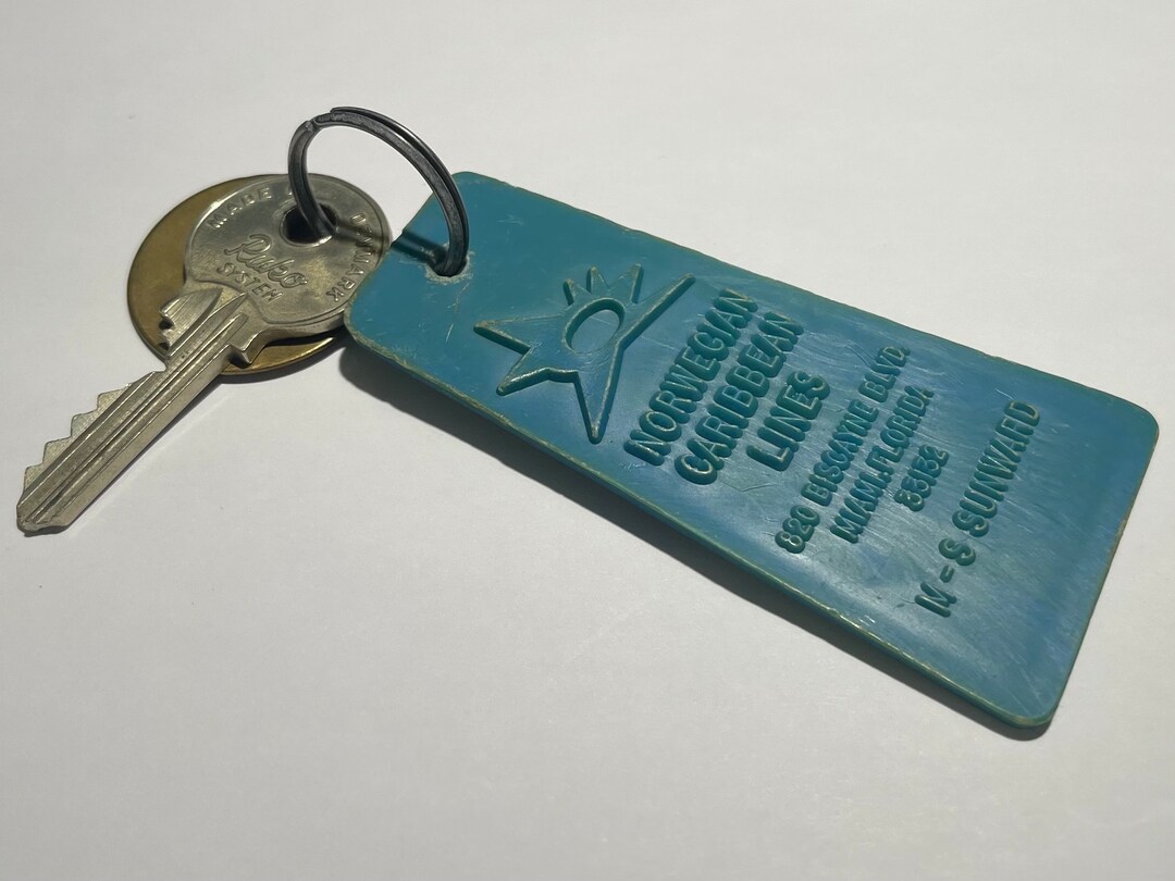 Vintage 1970s Norwegian Cruise Lines MS Sunward Key and Blue Fob Cruise ...