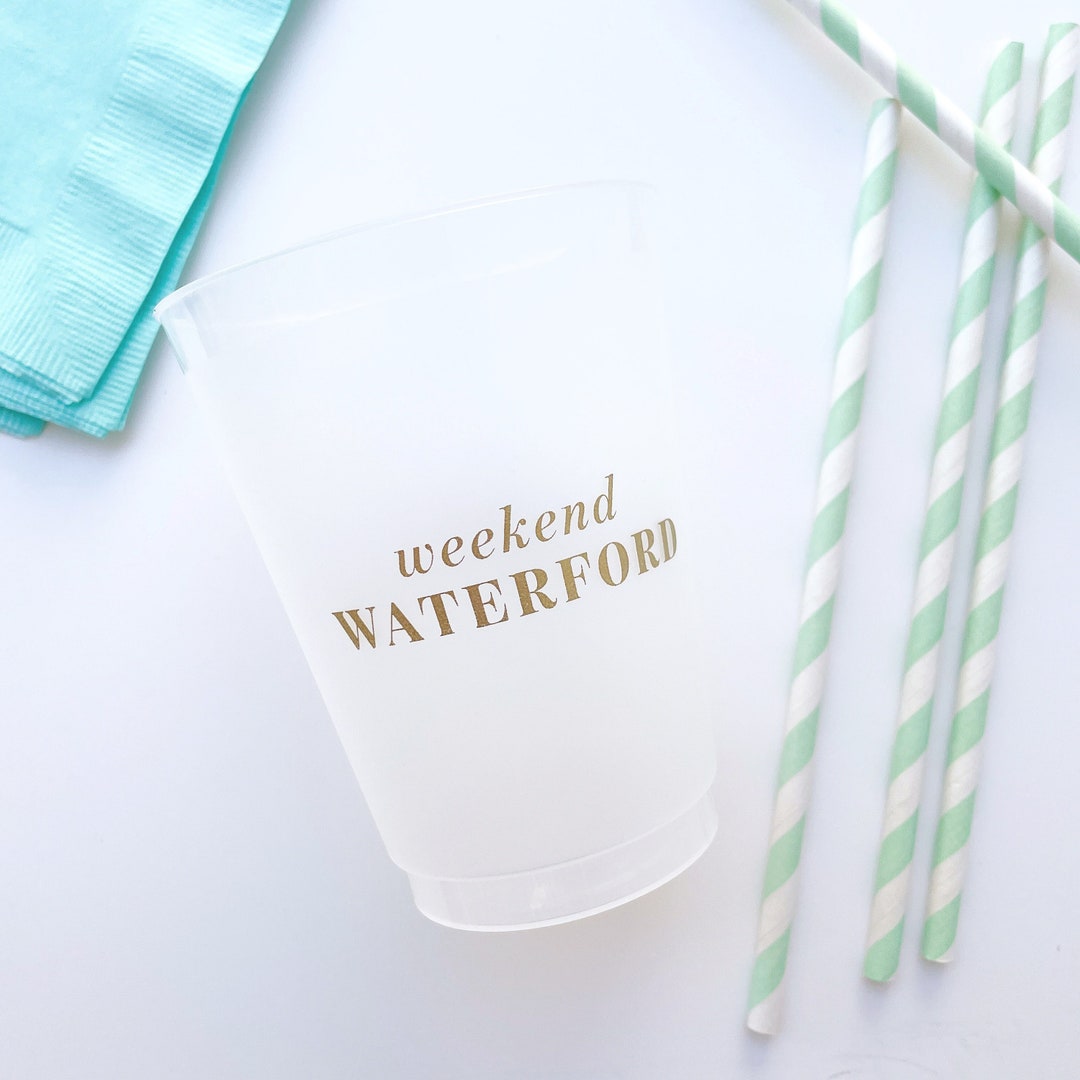 Frosted Cups, Weekend Waterford Set of 10, Frosted Plastic Cups ...