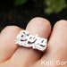 Personalized Name Ring With Diamond Beading Pattern order Any - Etsy