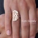 Large Monogram Ring 1, Personalized Initial Ring in Sterling Silver or ...