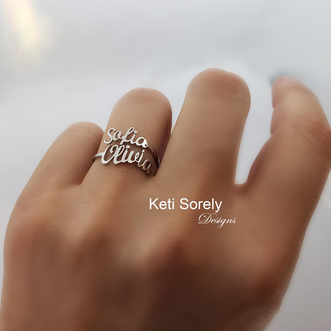 Personalized Double Wrap Names Ring in Sterling Silver or - Etsy