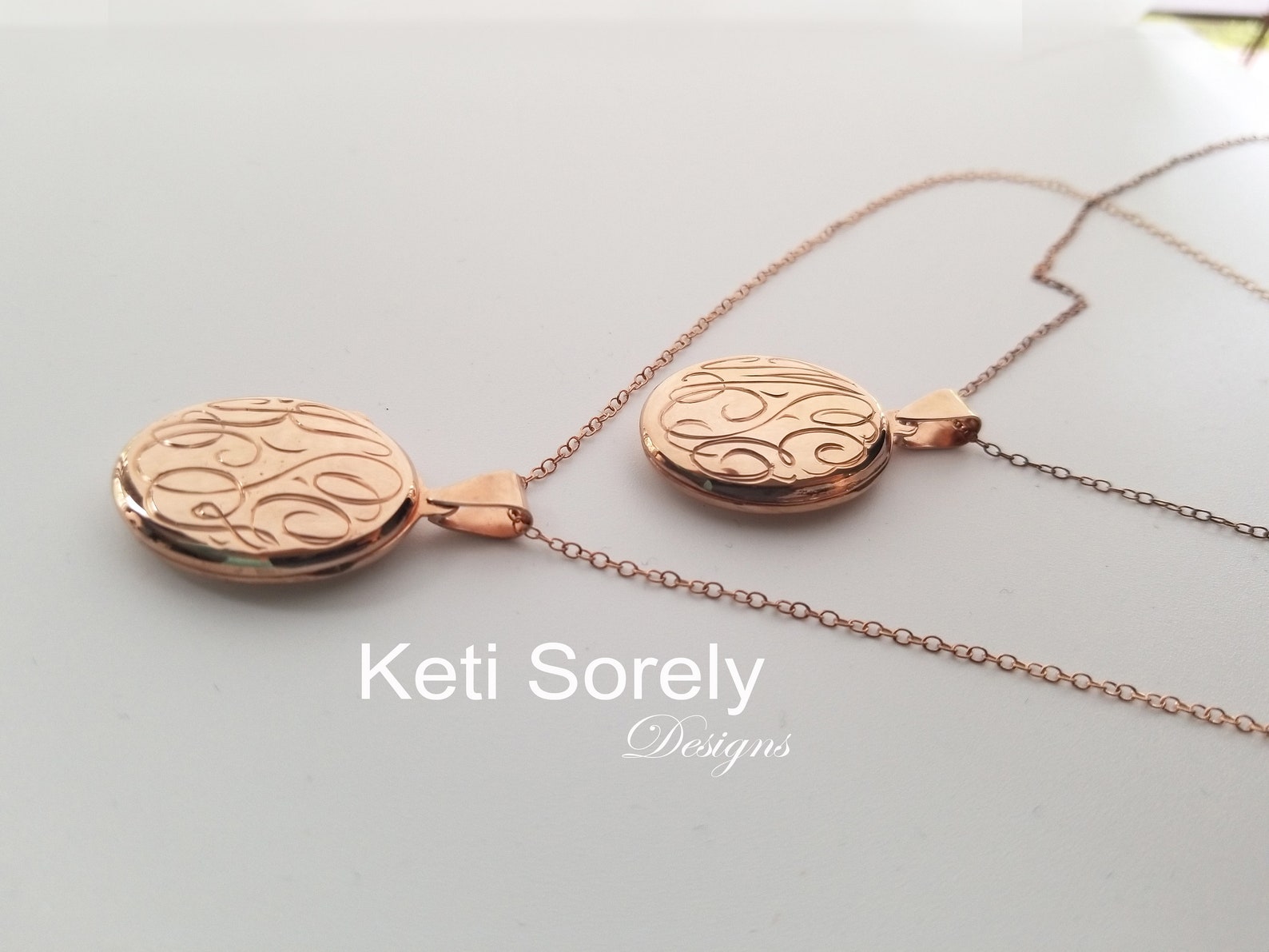 Custom Engraved Photo Locket Necklace With Any Initials, Custom ...