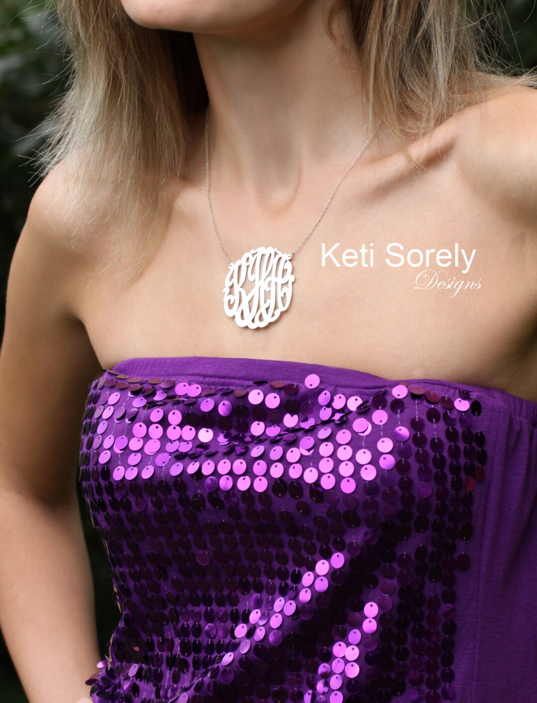 Monogrammed Initials Necklace - Handmade Script Initials, Small to ...