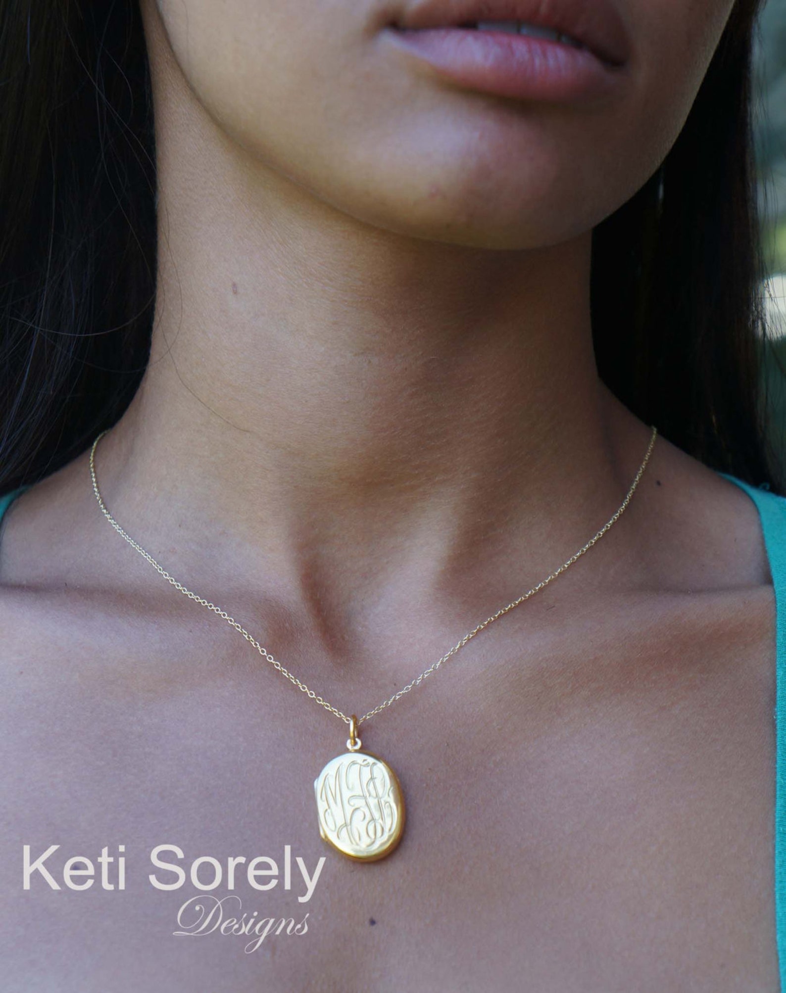 Custom Engraved Photo Locket Necklace With Any Initials, Custom ...