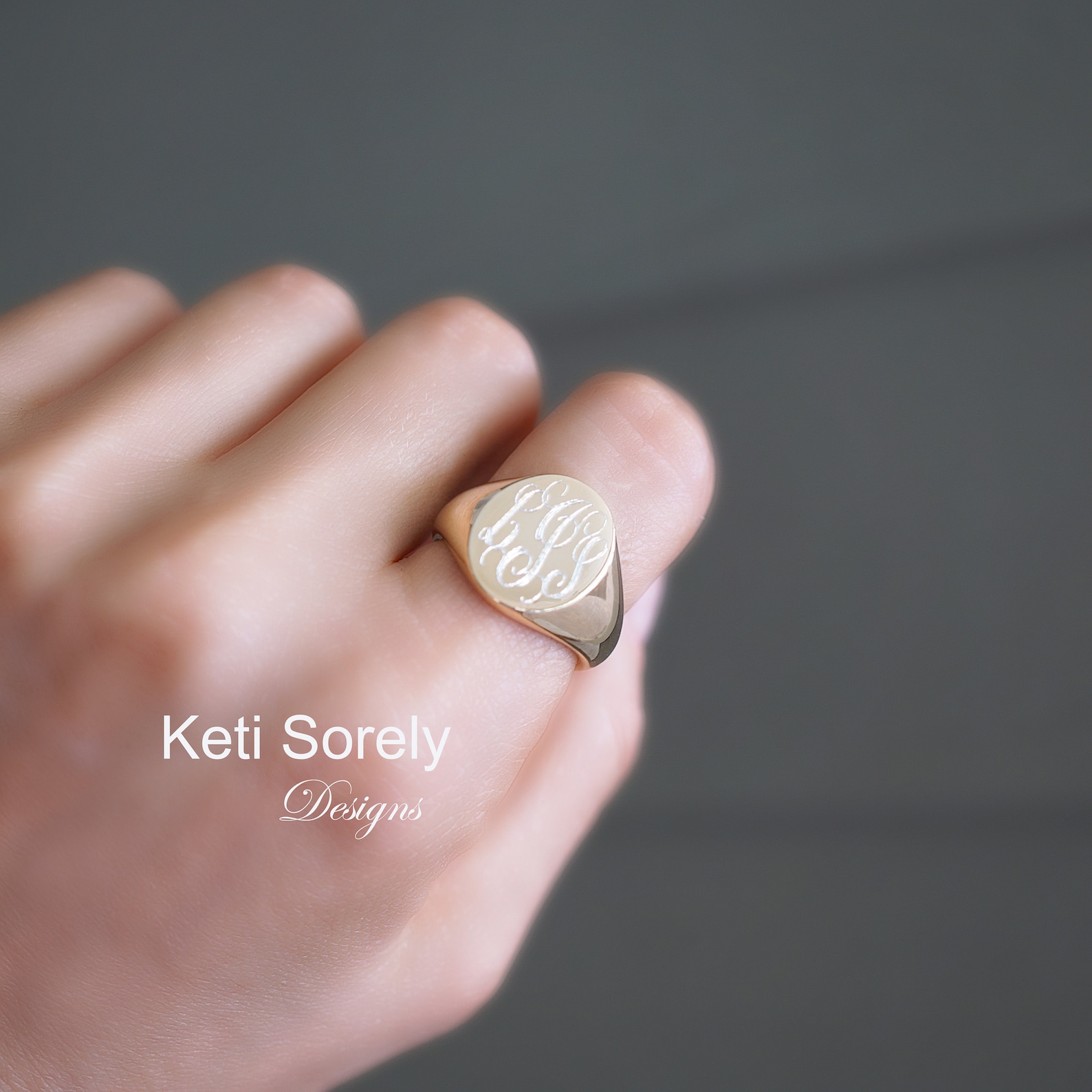 Sterling Silver Large Unisex Oval Signet Ring With Engraved - Etsy