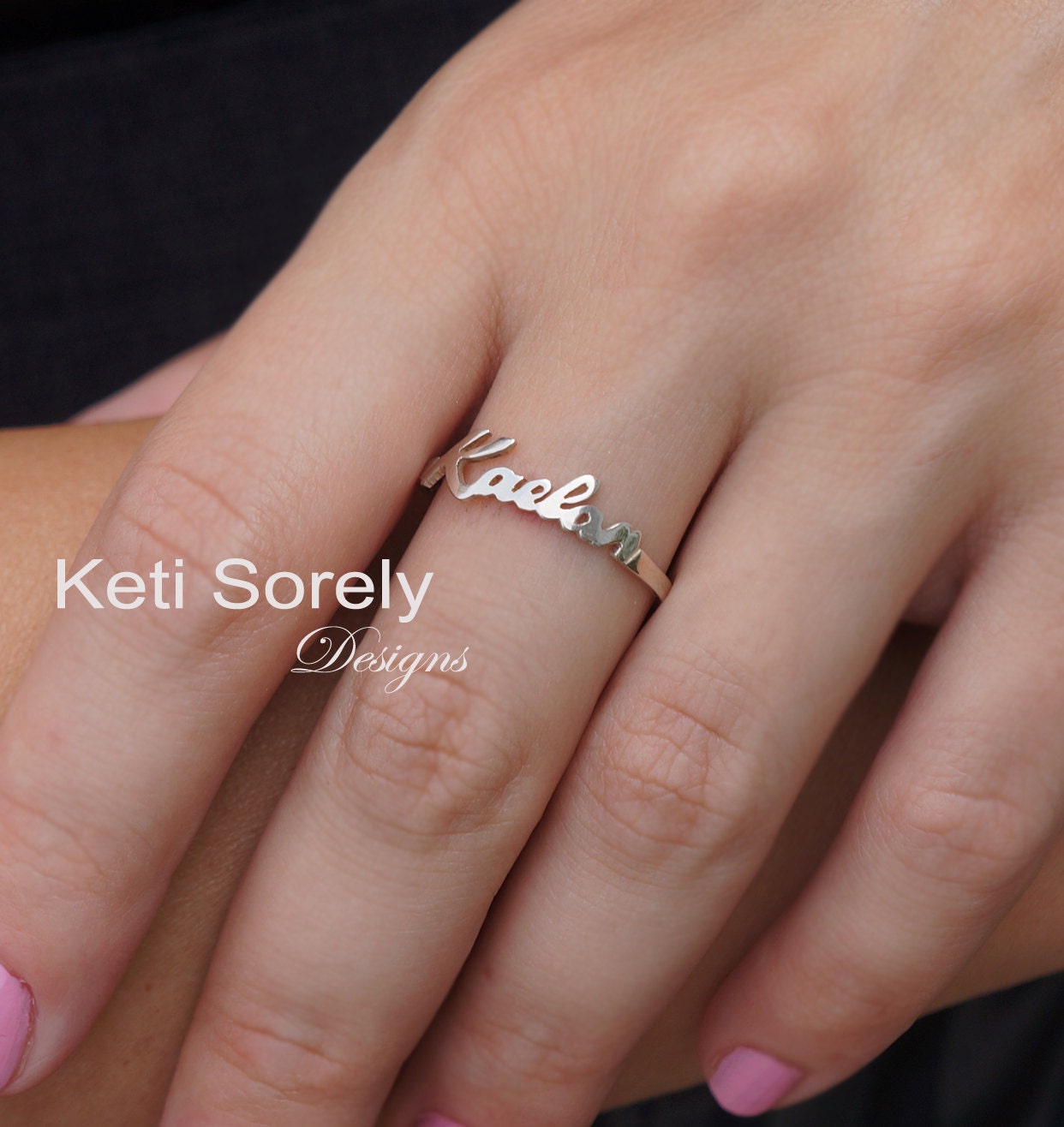 Name rings silver store