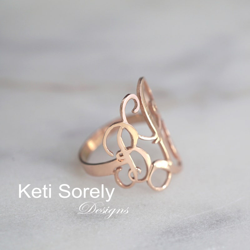 Monogram Ring - Etsy