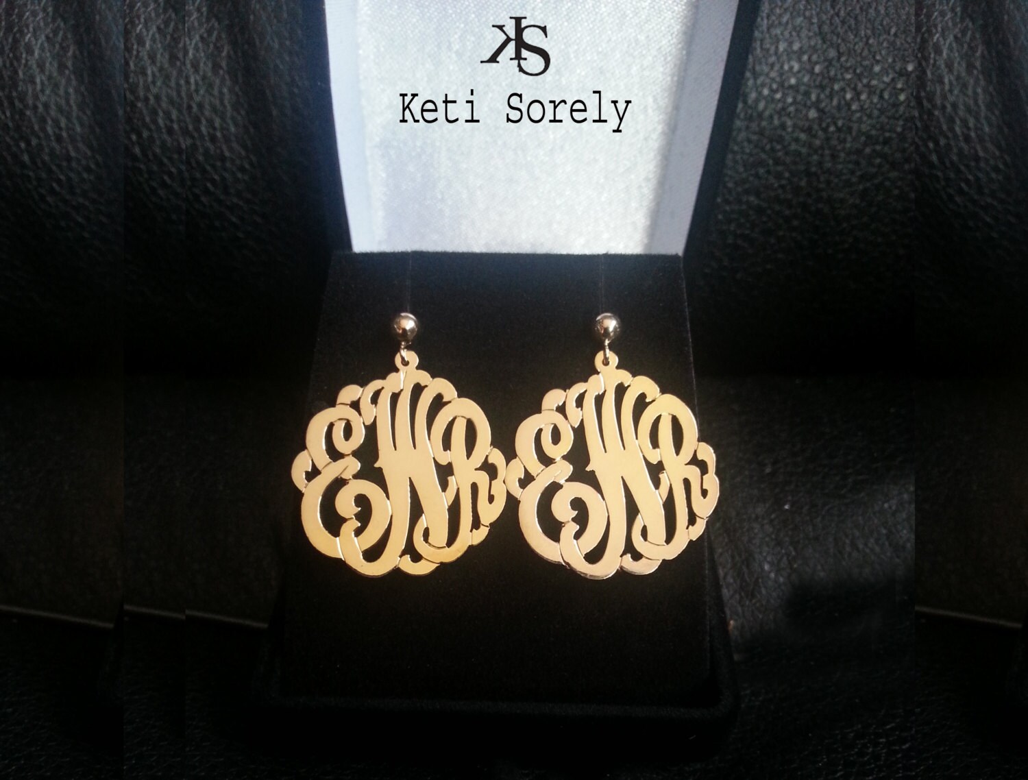 Personalized Monogram Earrings, Name Initial Earrings, Small to Large ...