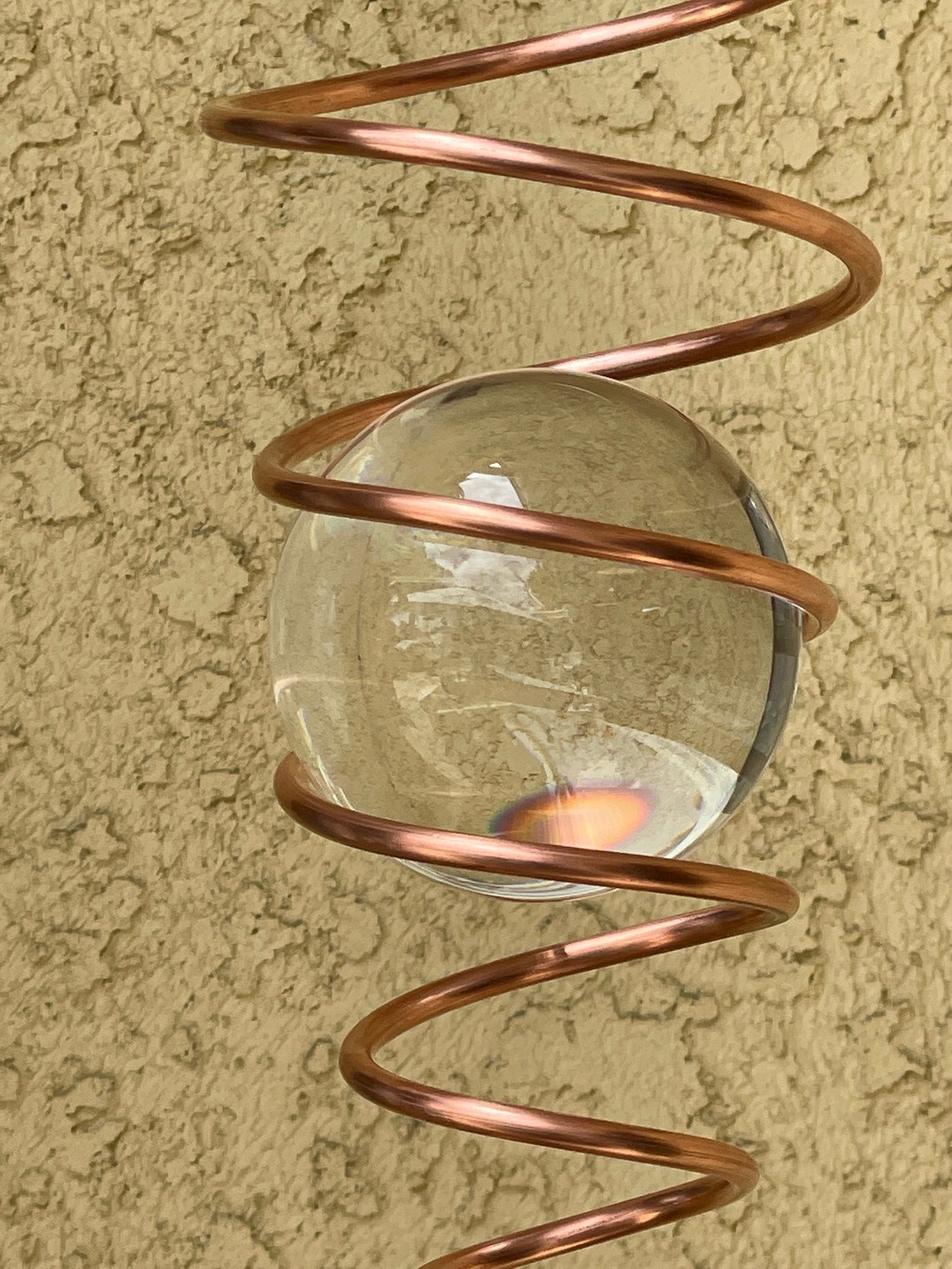 Handmade Copper Illusion Spiral Spinner W/ 80mm CLEAR Solid - Etsy