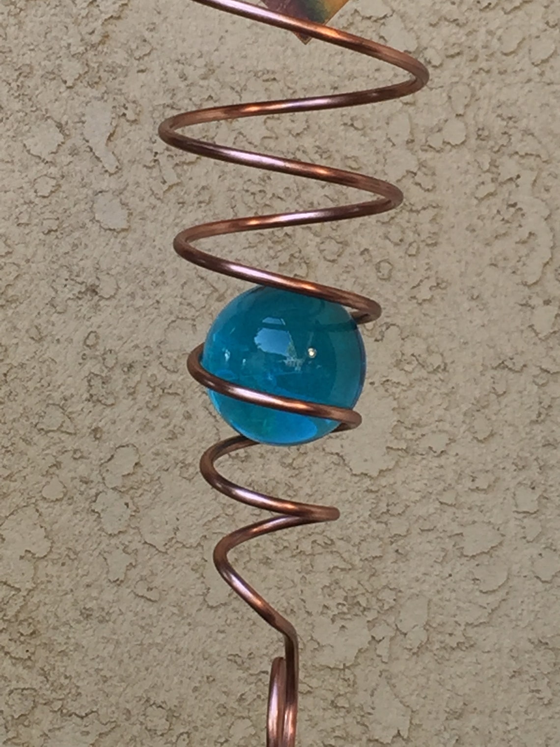 Handmade Copper Wind Spinner W/ 60mm Glass Sphere diamond - Etsy
