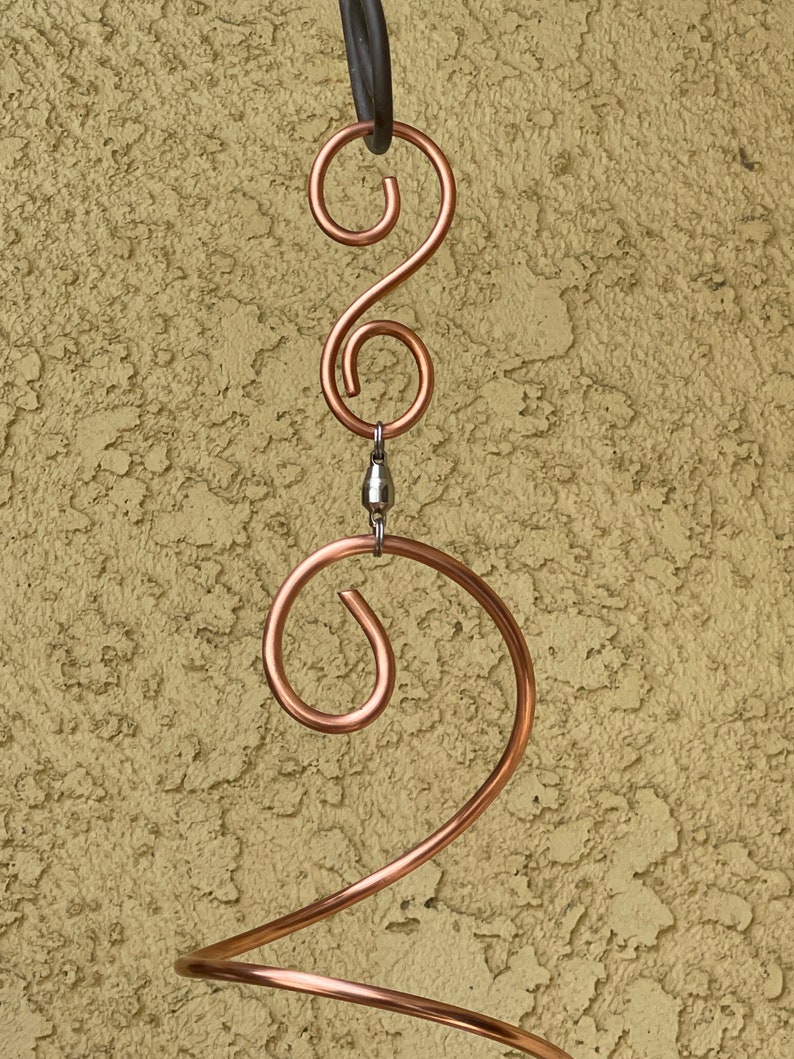 Handmade Copper Illusion Spiral Spinner W/ 80mm CLEAR Solid - Etsy