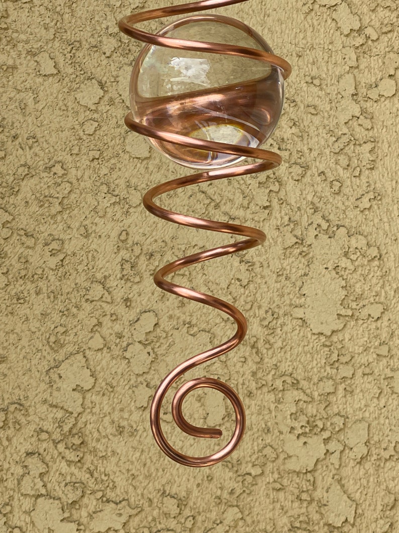 Handmade Copper Illusion Spiral Spinner W/ 80mm CLEAR Solid - Etsy