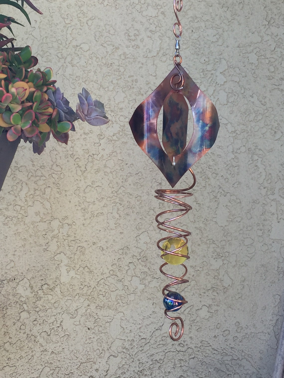 Handmade Copper Wind Spinner DUAL Spiral 3D Design W/ 50mm - Etsy