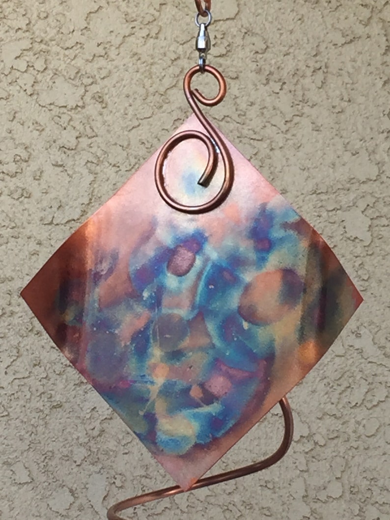 Handmade Copper Wind Spinner W/ 60mm Glass Sphere diamond - Etsy