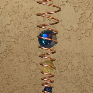 Handmade Copper Wind Spinner 3 Marbles in Illusion Spiral (disc) - Etsy