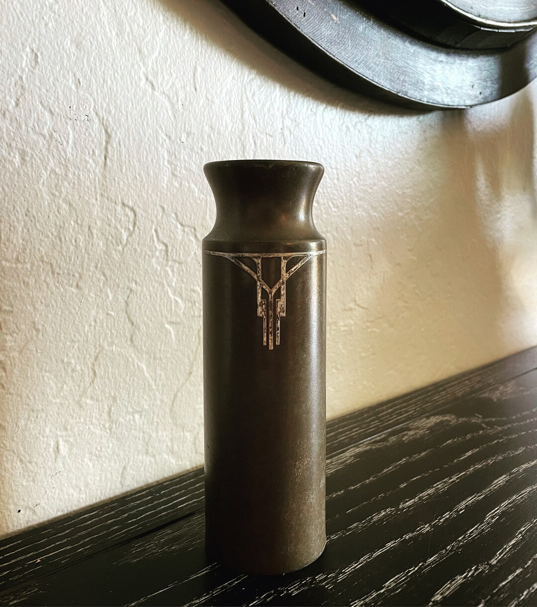 Vintage Silver Crest Bronze Sterling Vase,art Deco Arts Crafts Style ...