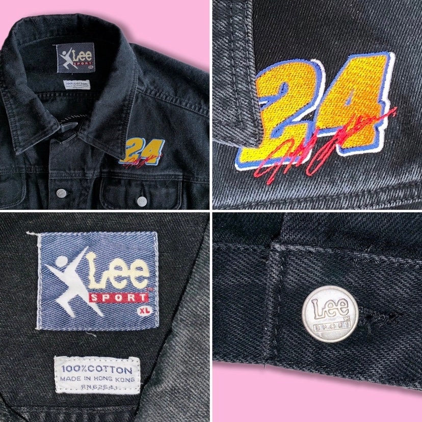 1990s LEE SPORTS Black Denim Nascar XL Grl Pwr Jacket - Etsy