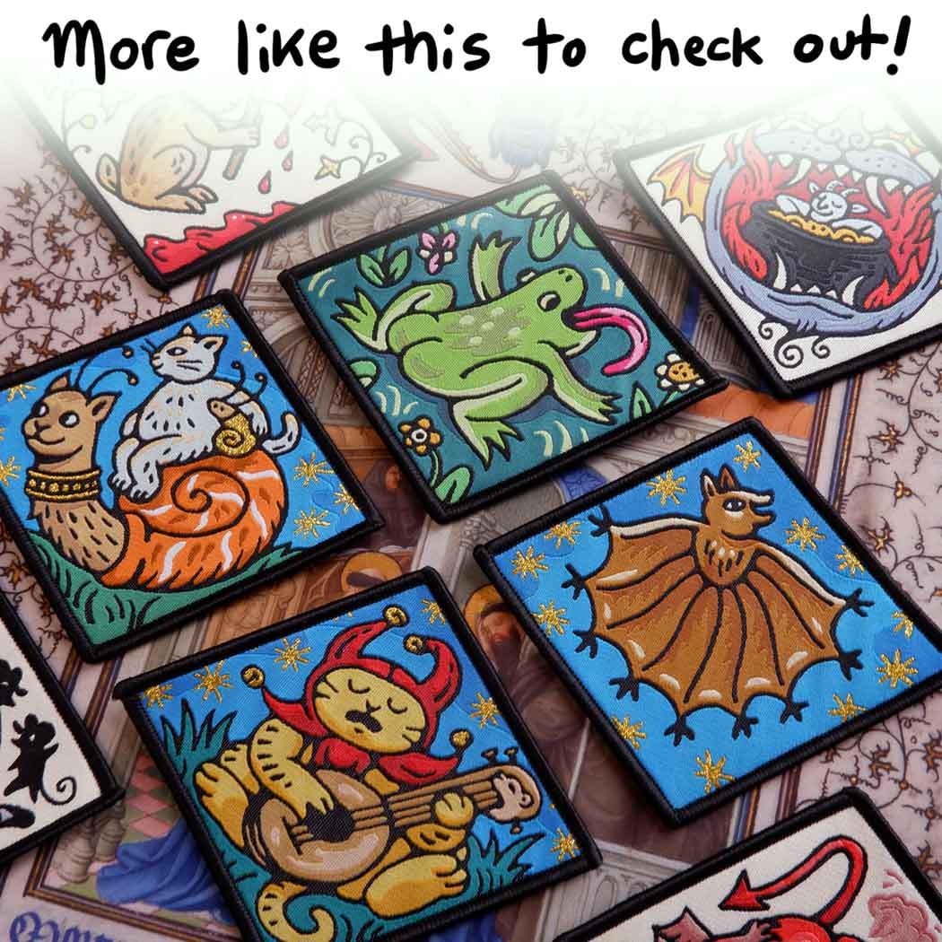 Sad Jester Cat - Woven Iron-on Patch - Etsy