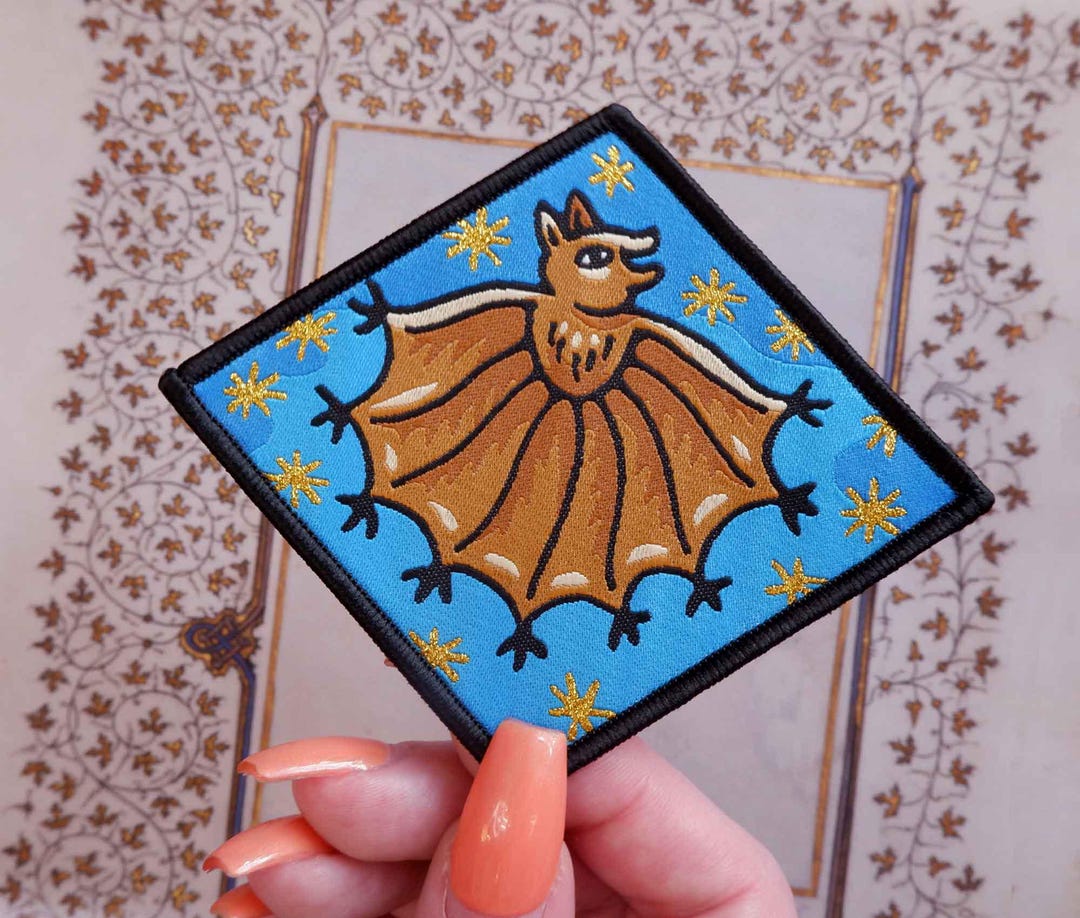 Handsy Bat - Woven Iron-on Patch - Etsy