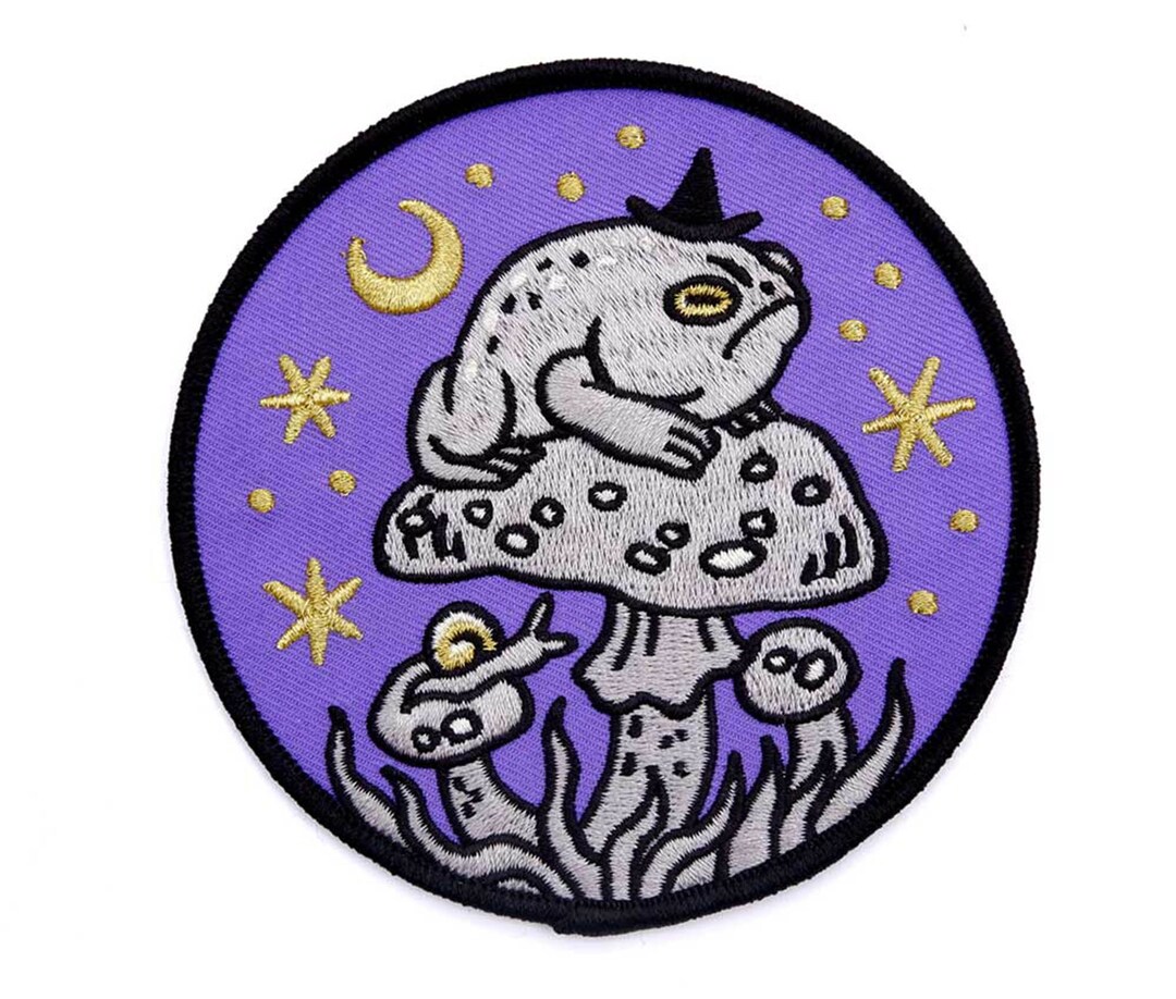 Grumpy Toad Witch Embroidered Iron on Patch - Etsy