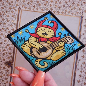 Sad Jester Cat - Woven Iron-on Patch - Etsy