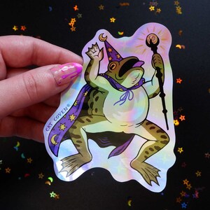 Toad Wizard - Holographic Sticker - Etsy